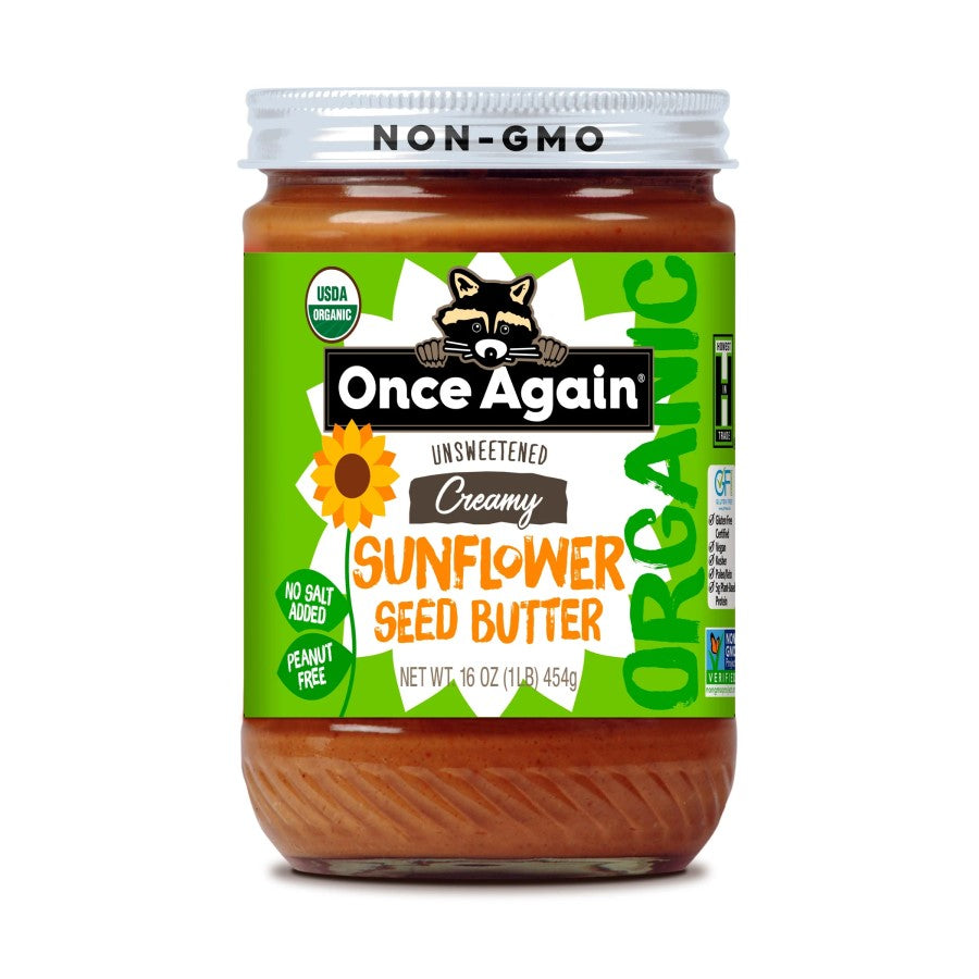 Once Again Organic Sunflower Seed Butter Unsweetened 16oz Terra Powders