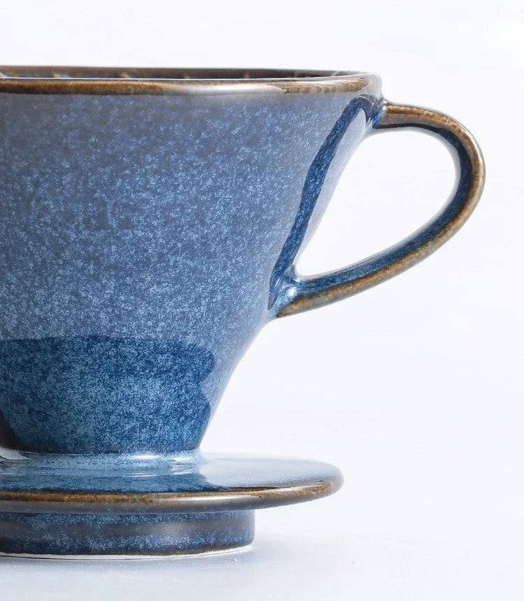 Oceanside Pour Over Ceramic Cone Coffee Brewing Set – Terra Powders