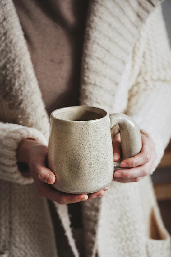 Organic Retro Style Ceramic Mugs With Chunky Handles – Terra Powders