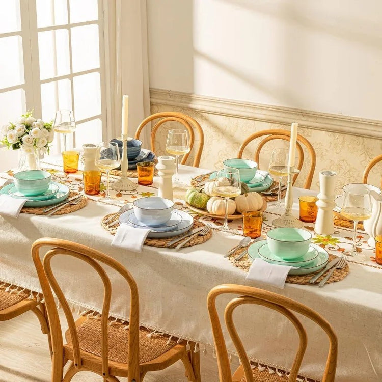 Simplicity Seaside Colors Ceramic Dinnerware 18 Piece Set – Terra Powders