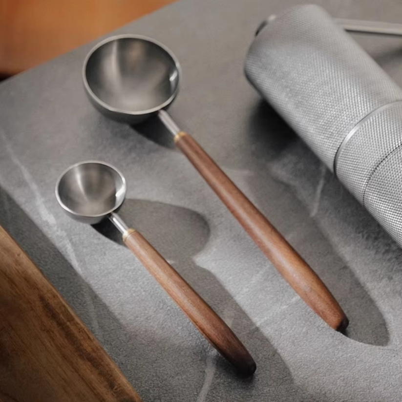 Luxury Barista Sleek Wood & Stainless Steel Coffee Scoops – Terra Powders