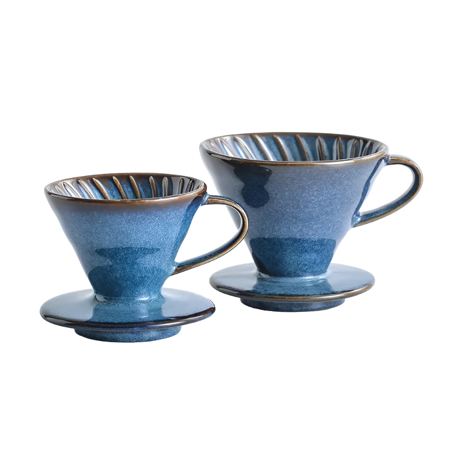 Oceanside Pour Over Ceramic Cone Coffee Brewing Set – Terra Powders
