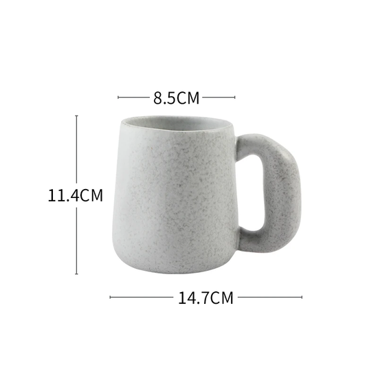 Organic Retro Style Ceramic Mugs With Chunky Handles – Terra Powders