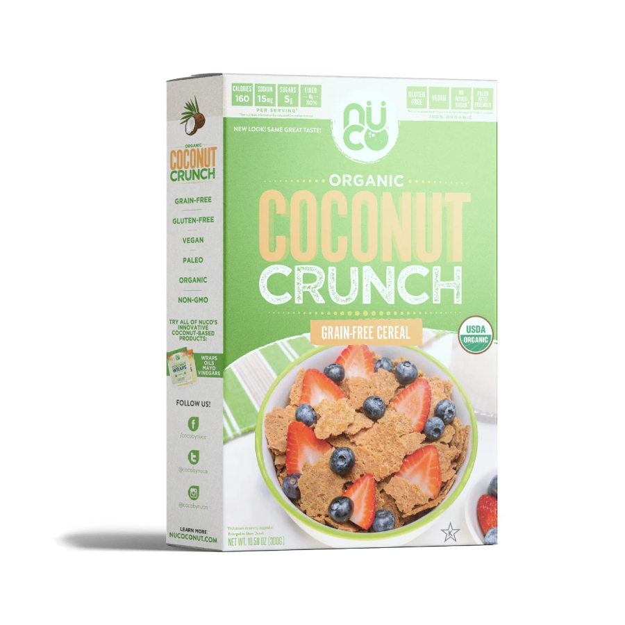 NUCO Organic Coconut Crunch Grain Free Cereal 10.58oz – Terra Powders