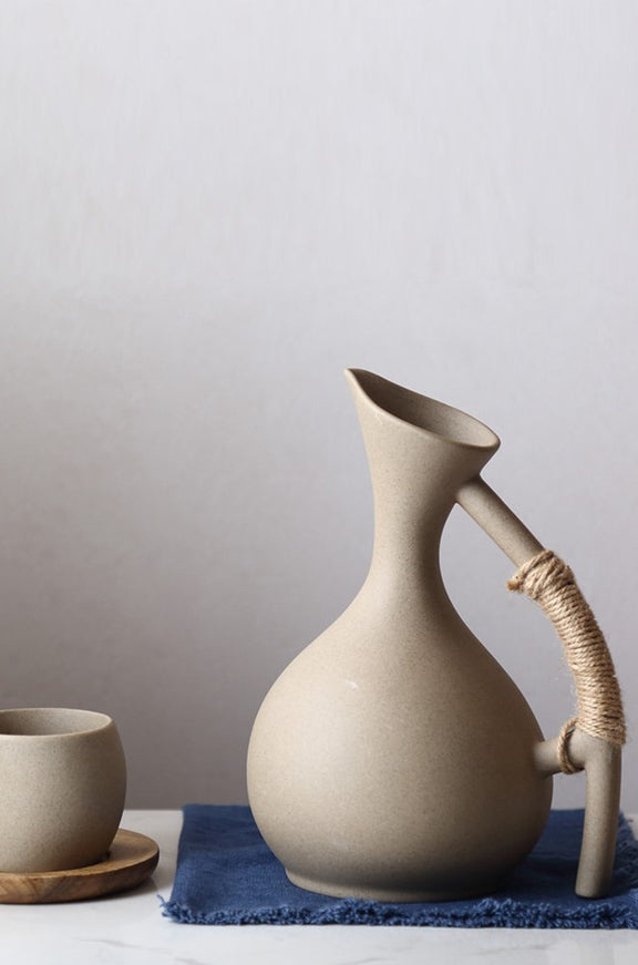Organic Modern Style Ceramic Water Pitcher – Terra Powders