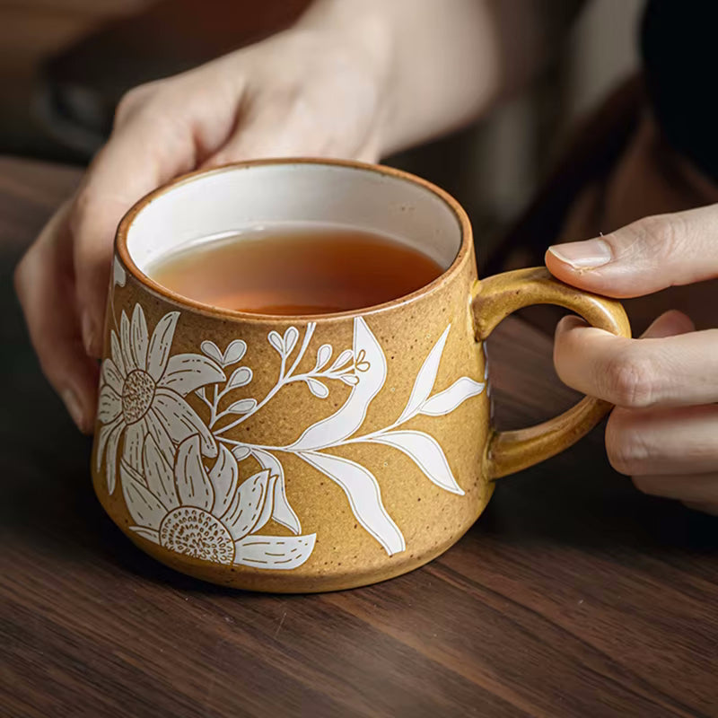 Enchanting Botanicals Ceramic Mug, Lid & Spoon Set – Terra Powders
