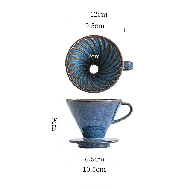 Oceanside Pour Over Ceramic Cone Coffee Brewing Set – Terra Powders