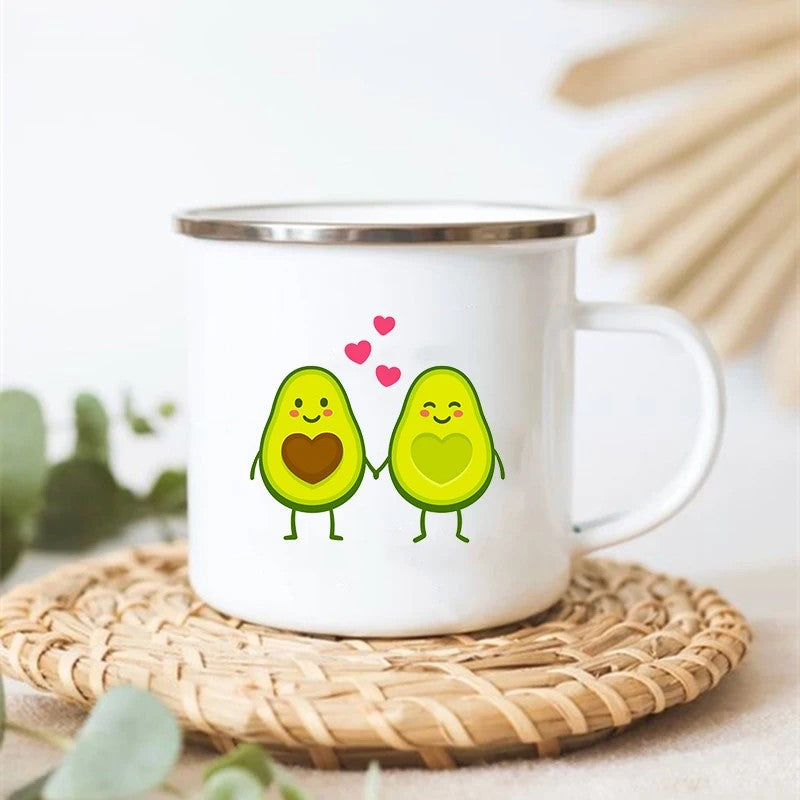 Adorable Avocado Stainless Steel Enamel Camp Mugs – Terra Powders