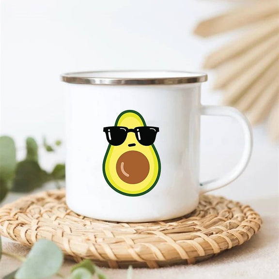 Adorable Avocado Stainless Steel Enamel Camp Mugs – Terra Powders