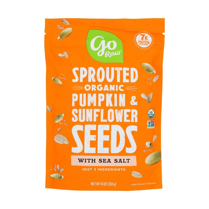 Go Raw Sprouted Organic Pumpkin & Sunflower Seeds With Sea Salt 10oz ...