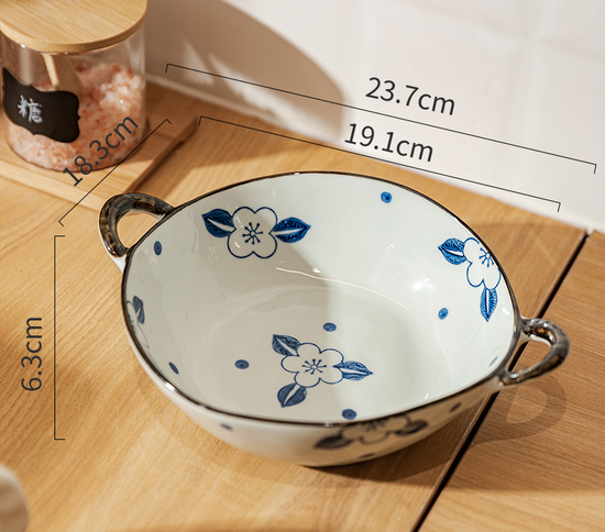 Farmhouse Style Irregular Shaped Ceramic Bowls With Handles – Terra Powders