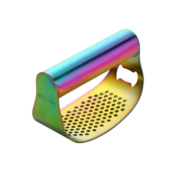 Stainless Steel Curved Garlic Rocker Press & Bottle Opener – Terra Powders