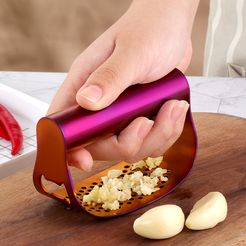 Stainless Steel Curved Garlic Rocker Press & Bottle Opener – Terra Powders